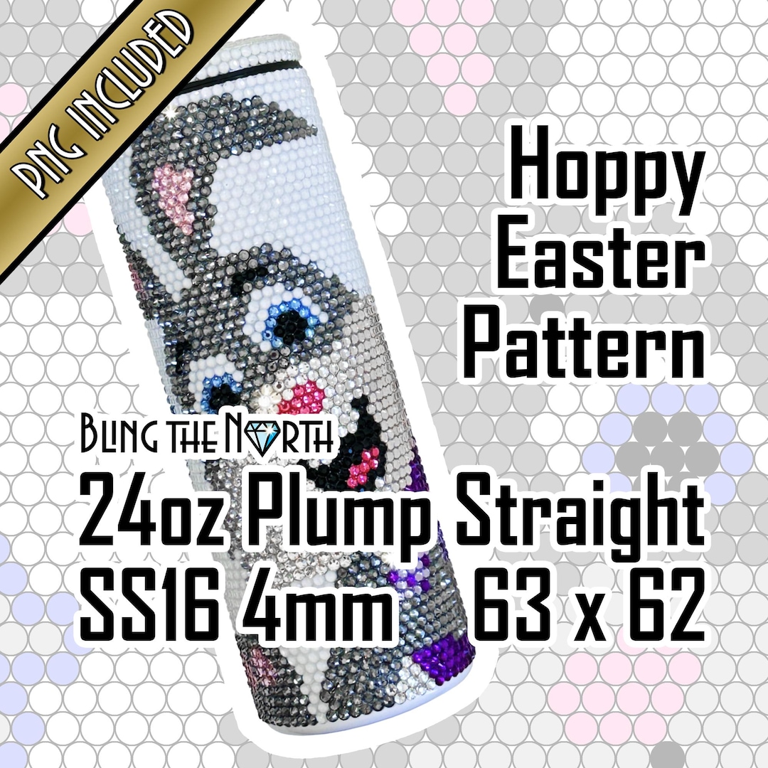 HOPPY EASTER Rhinestone Pattern Template | SS16 4mm | 24oz Plump ...