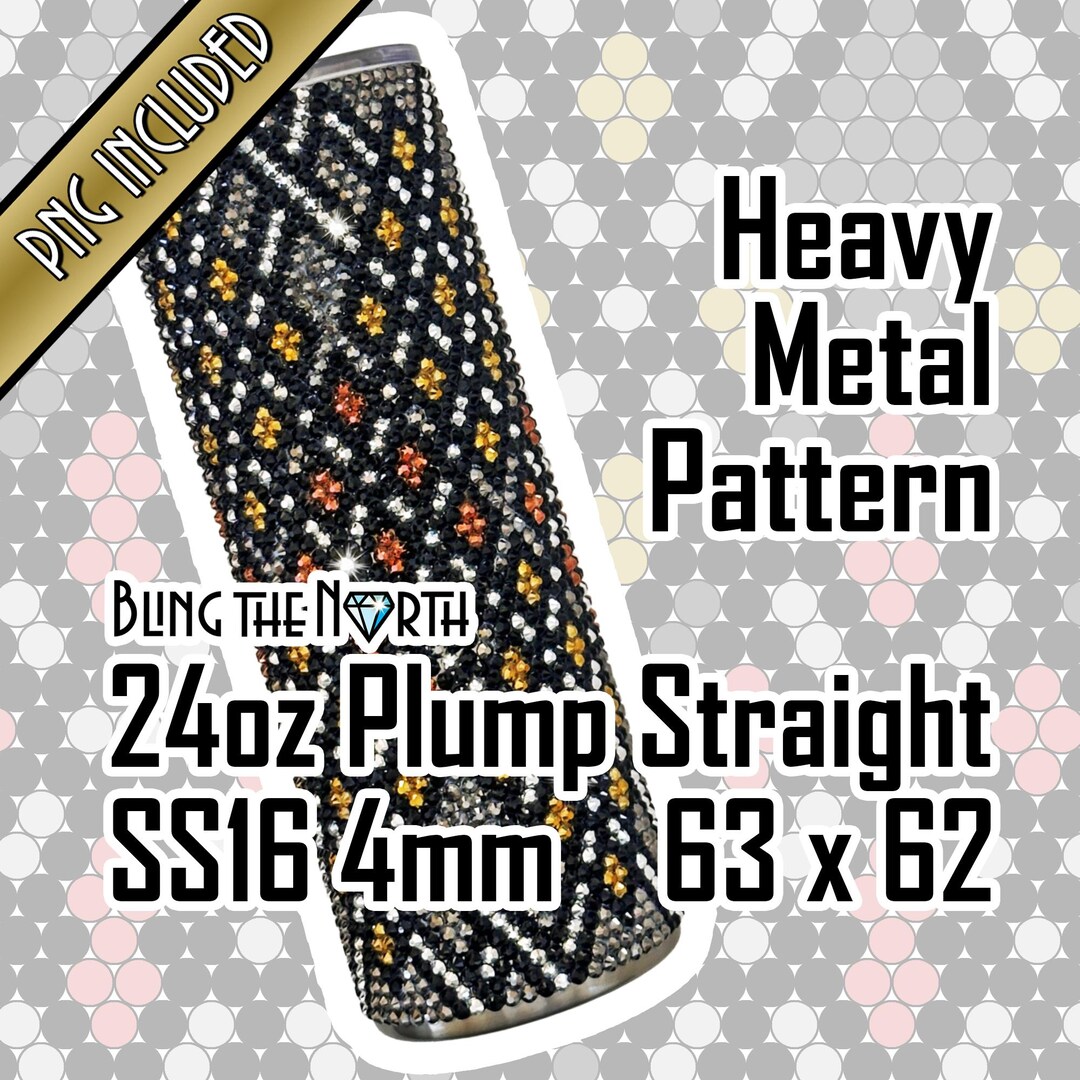 HEAVY METAL Rhinestone Pattern Template | SS16 4mm | 24oz Plump ...