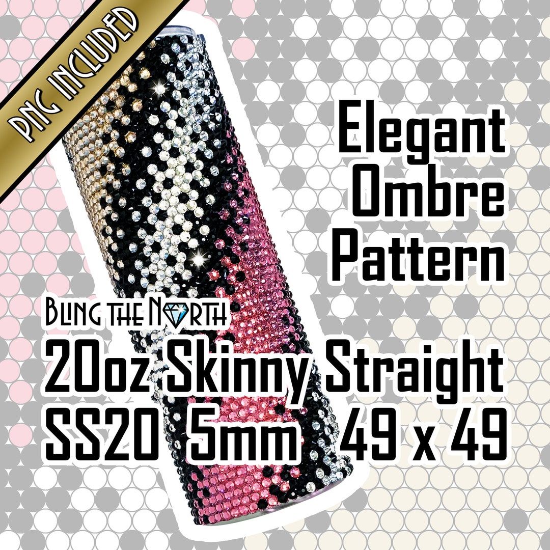 ELEGANT OMBRE Rhinestone Pattern Template | SS20 5mm | 20oz Skinny ...