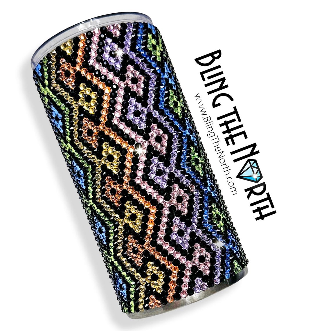 DIAMOND ZIG-ZAG Rhinestone Pattern Template | SS16 4mm | 24oz Plump ...