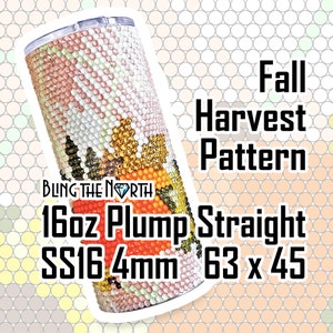 FALL HARVEST Rhinestone Pattern Template SS16 4mm 16oz - Etsy