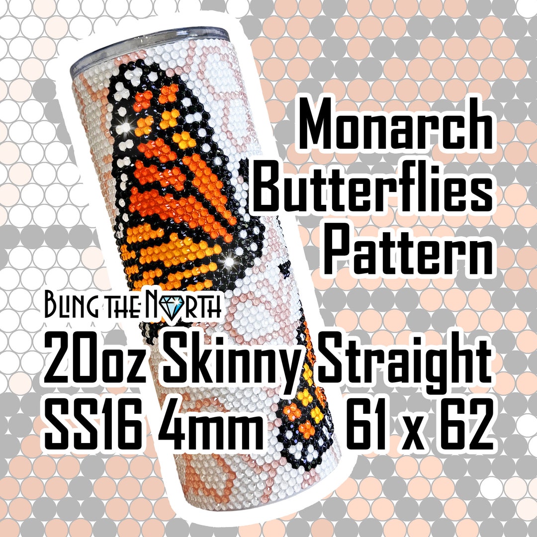 MONARCH BUTTERFLIES Rhinestone Pattern Template SS16 4mm - Etsy