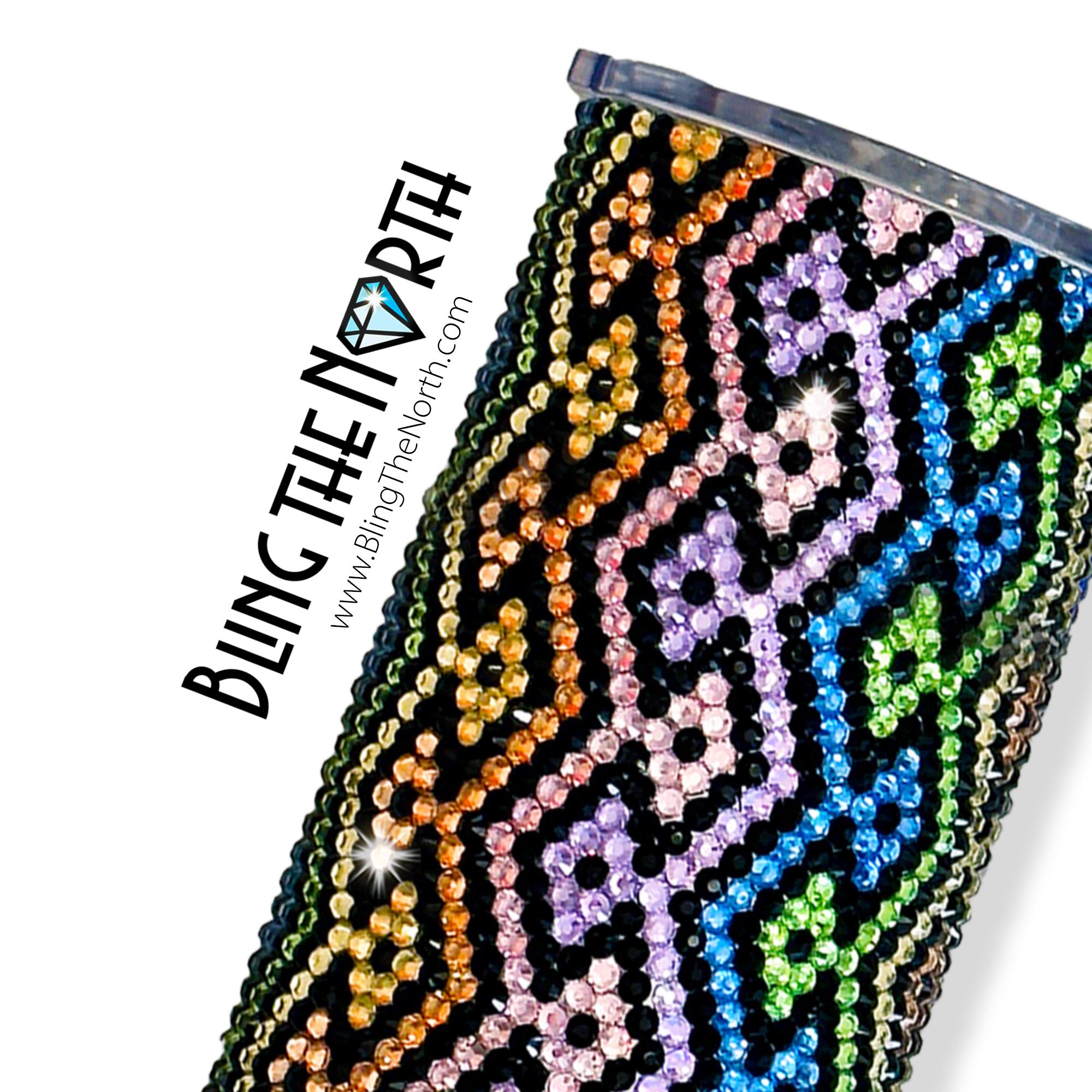 DIAMOND ZIG-ZAG Rhinestone Pattern Template | SS16 4mm | 24oz Plump ...