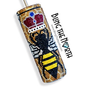 QUEEN BEE Rhinestone Pattern Template SS16 4mm 20oz Skinny Straight ...