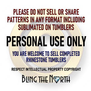 QUEEN BEE Rhinestone Pattern Template | SS16 4mm | 30oz Skinny Straight ...