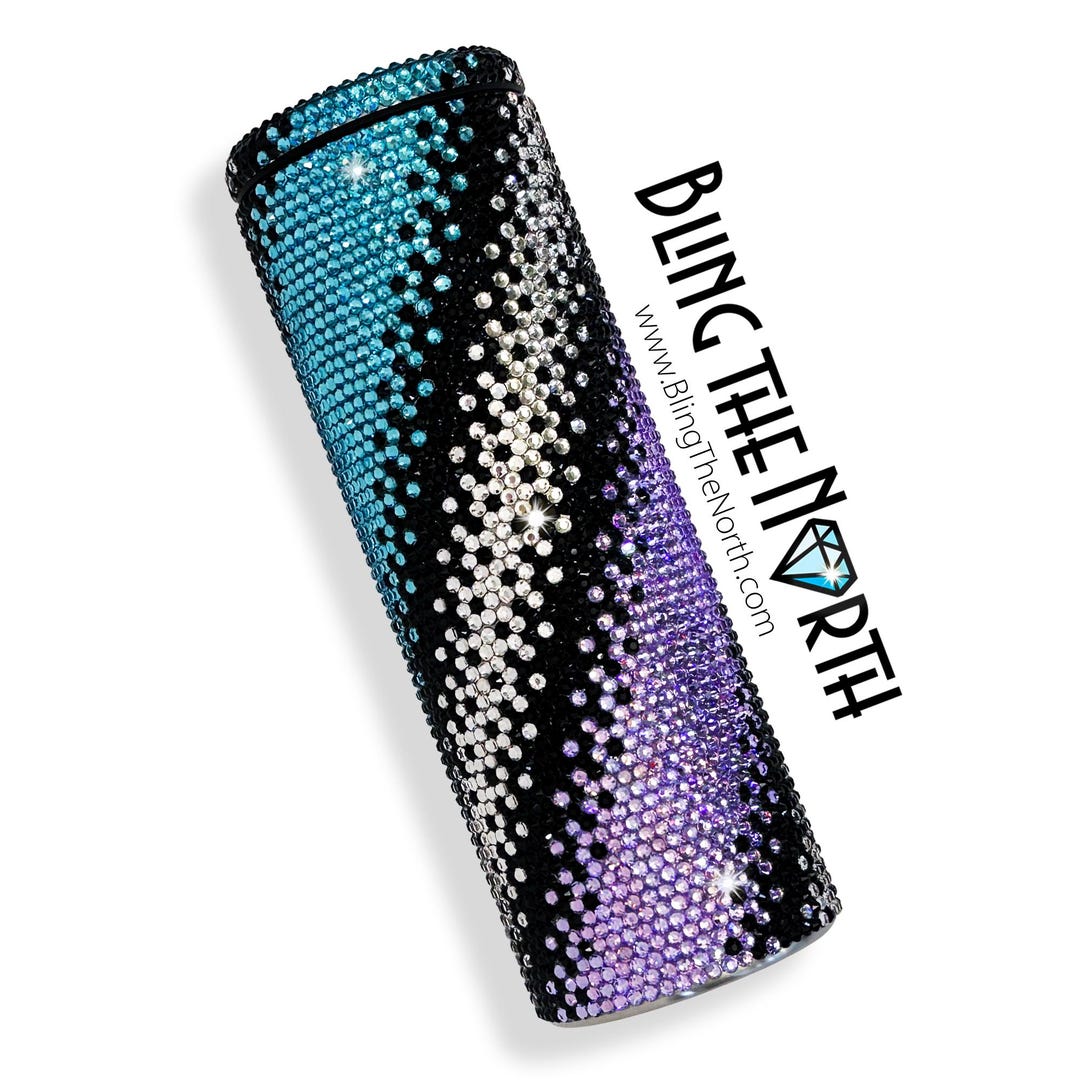 ELEGANT OMBRE Rhinestone Tumbler | 20oz Slurp Skinny Straight | Bling ...