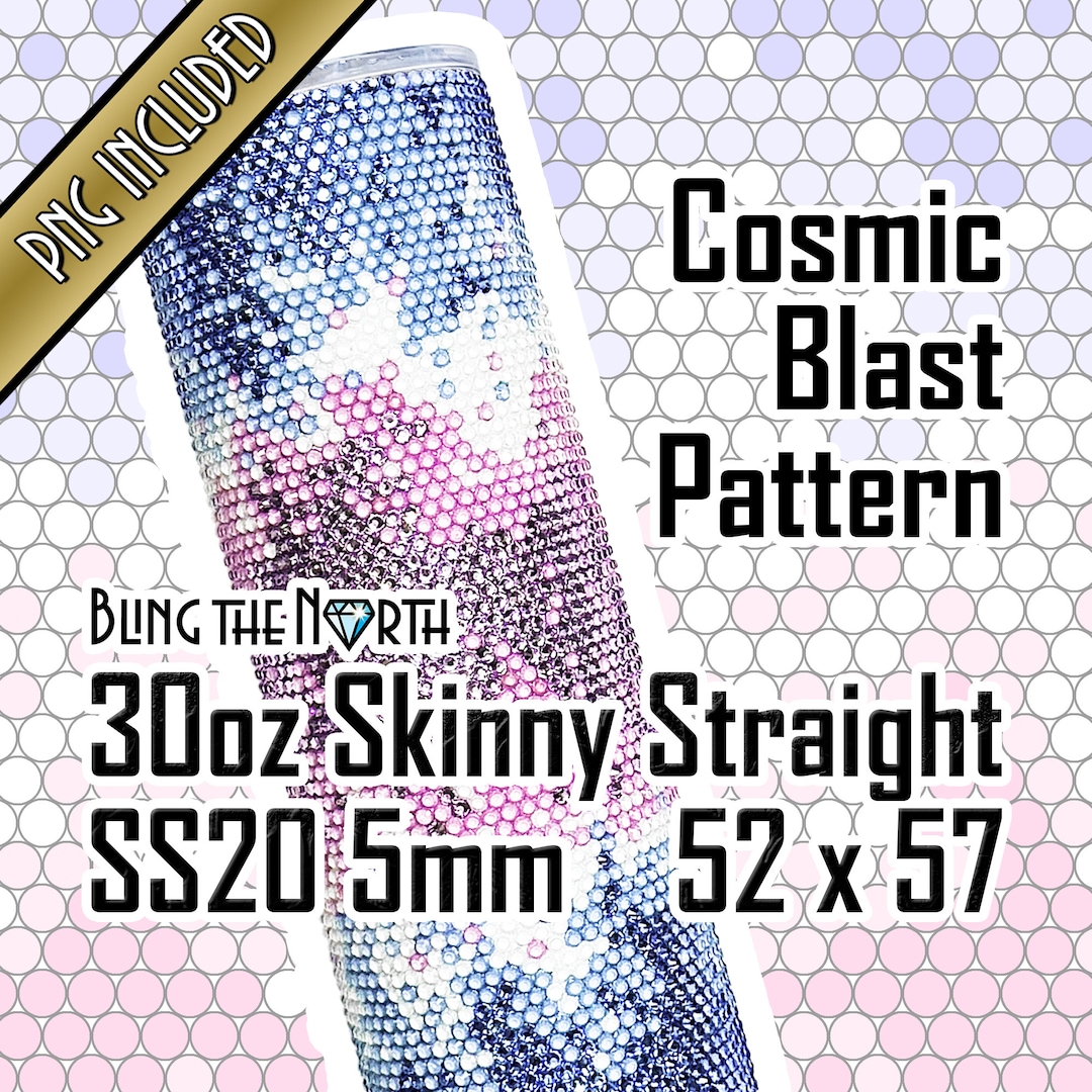 COSMIC BLAST - Sapphire Rhinestone Pattern Template | SS20 5mm | 30oz ...