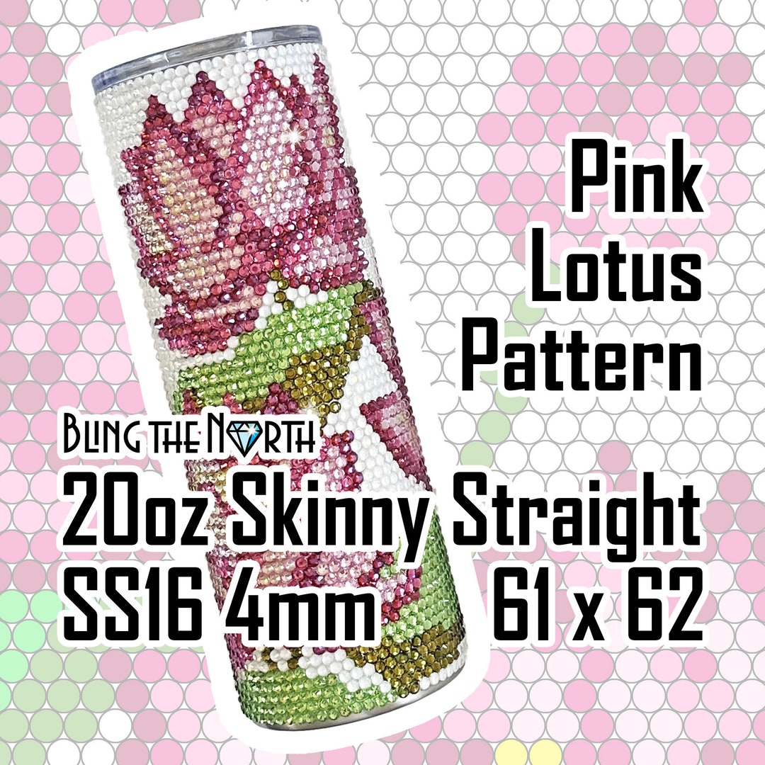 PINK LOTUS Rhinestone Pattern Template SS16 4mm 20oz - Etsy