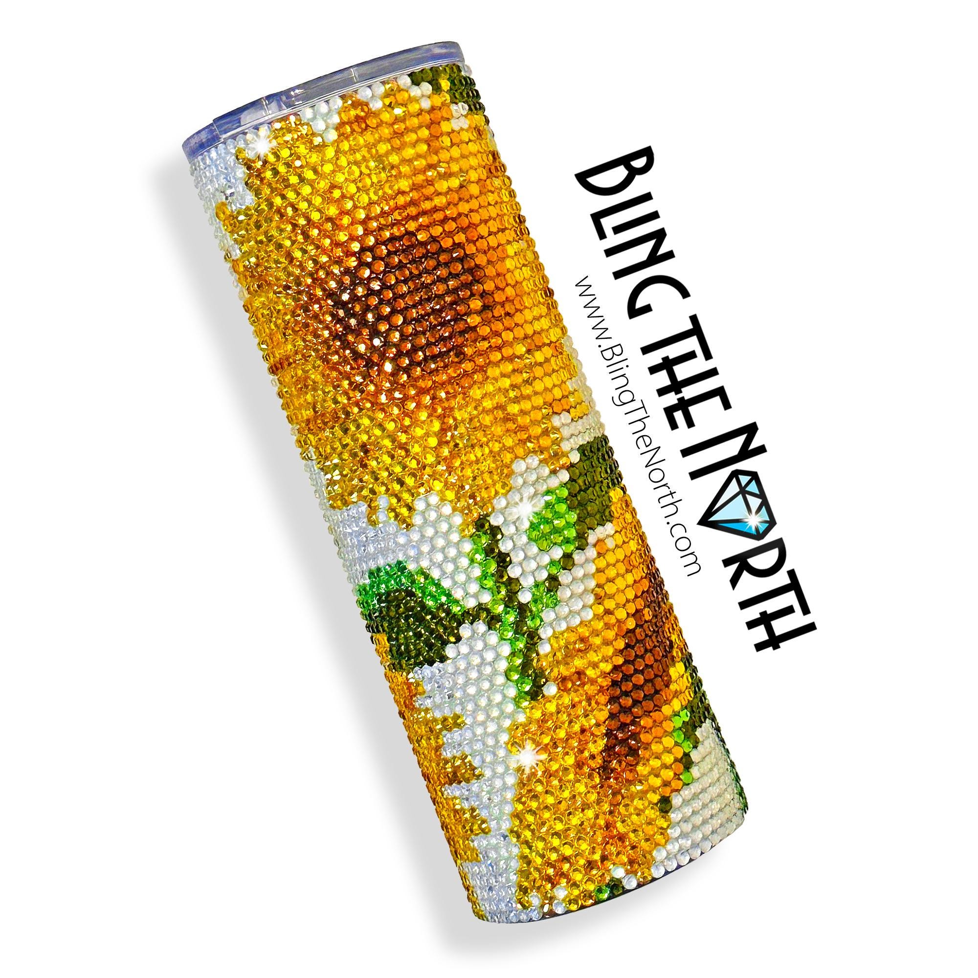 FALL SUNFLOWERS Rhinestone Pattern Template | SS16 4mm | 20oz Skinny ...