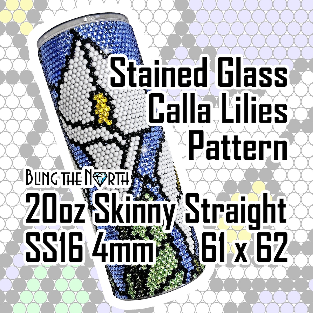 CALLA LILIES Rhinestone Pattern Template SS16 4mm 20oz Straight Skinny ...