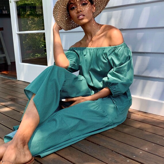 Bonet Vintage-Inspired Bohemian Dress Polka-Dot Cotton | Etsy