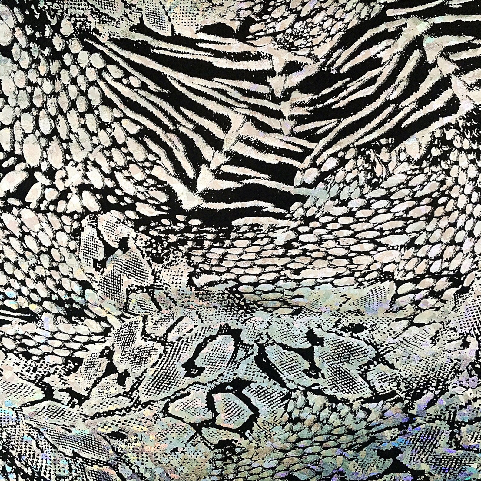 Wildlife Animal Print Metallic Spandex Fabric - Animal Print Foil ...