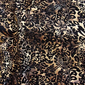 Damask Flocked Velvet Fabric Embossed Velvet Fabric With | Etsy