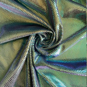 Python Iridescent Velvet - Snakeskin Velvet Stretch Fabric - Multiple ...