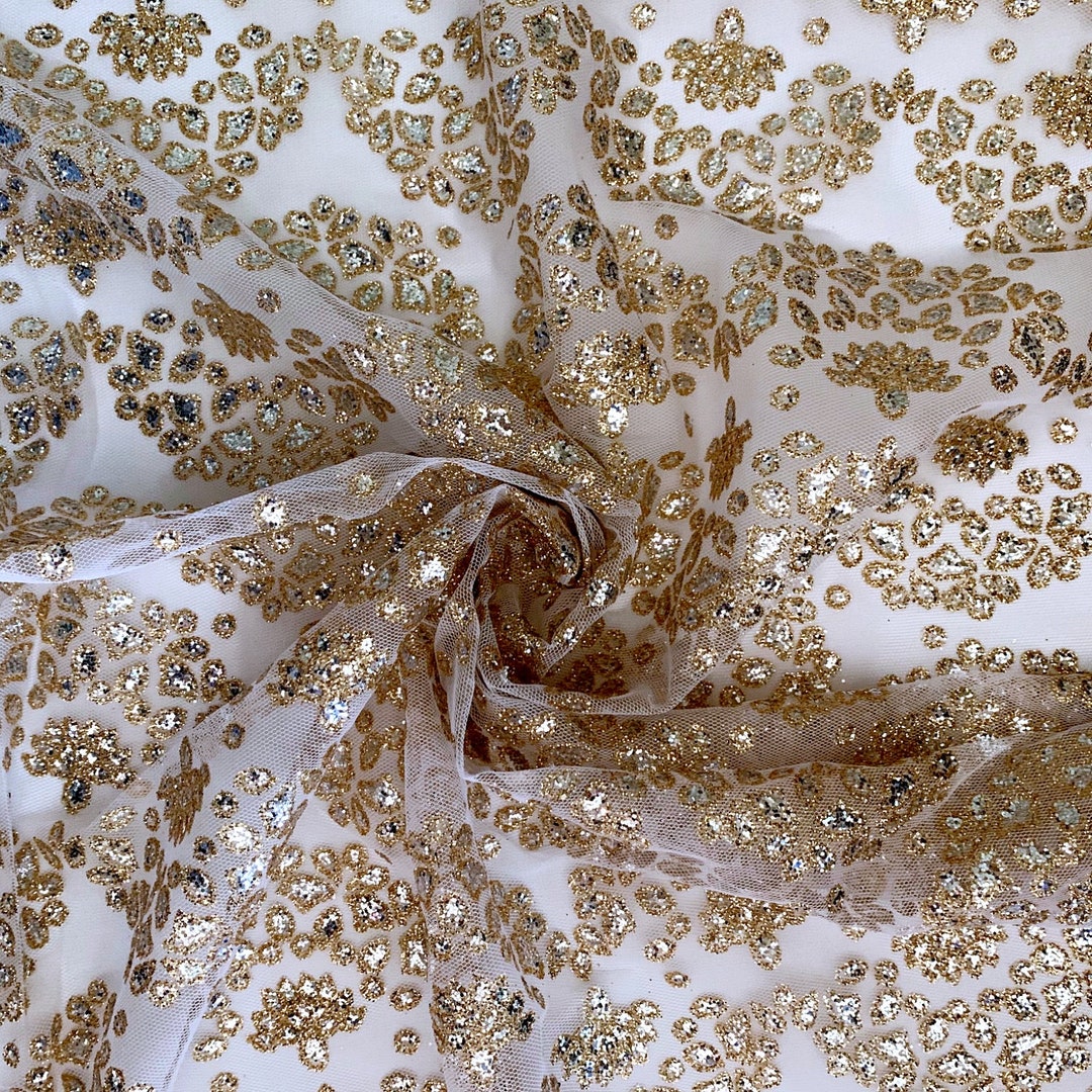 SALE!! SALE!!! Glitter Mesh Fabric by the Yard - Tiara Glitter Mesh ...