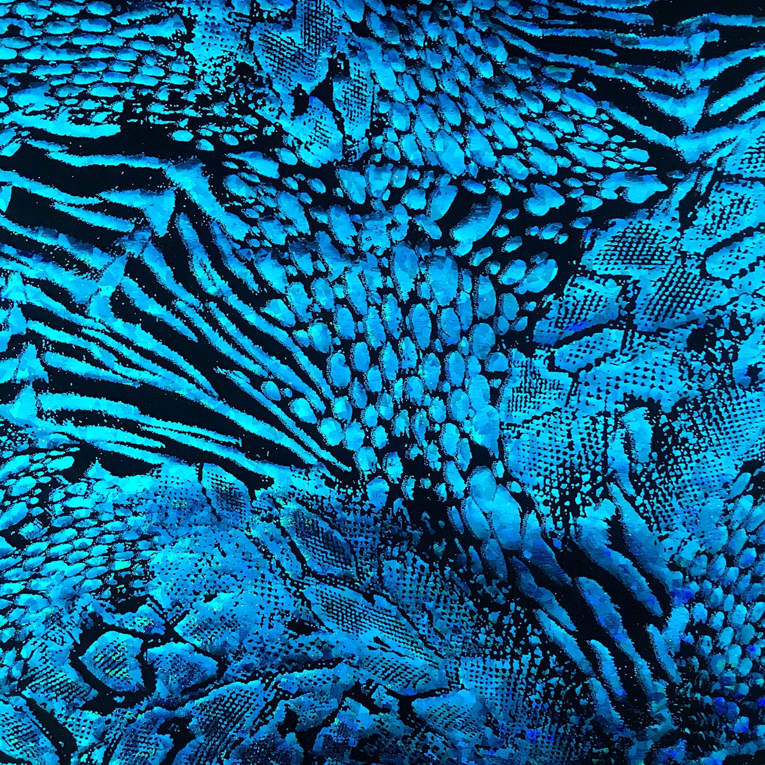 Wildlife Animal Print Metallic Spandex Fabric Animal Print | Etsy