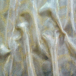 Metallic Foil Mesh With Flocking Fabric by the Yard - Fairydust Mesh ...