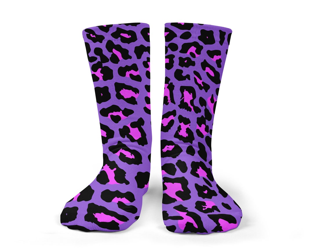 Purple Passion Leopard Socks - Etsy