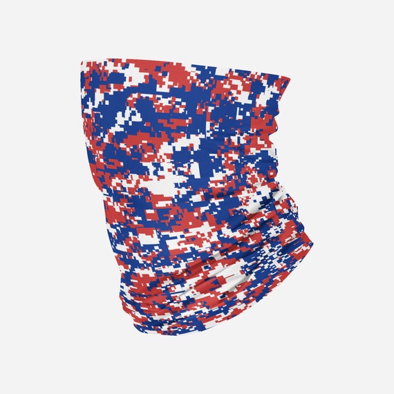 Red White and Blue Neck Gaiter Camo Face Mask - Etsy