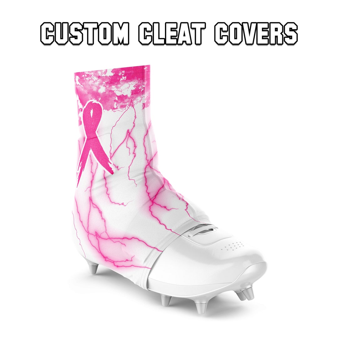 Custom Cleat Covers, Breast Cancer Awareness, Pink Lightning Spats ...
