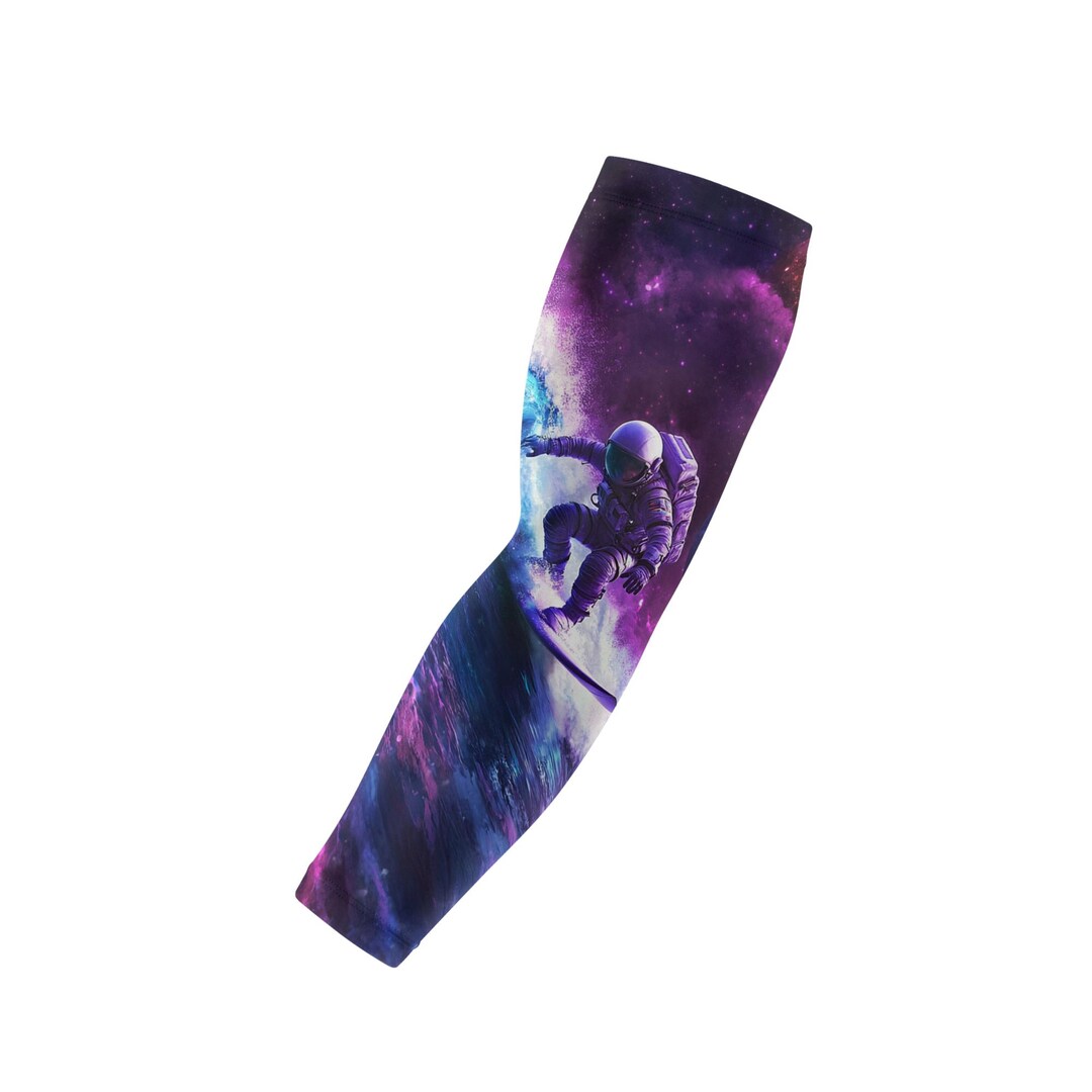 Cosmic Surfer Arm Sleeve Arm Sleeve, Space-themed Compression Sleeve ...