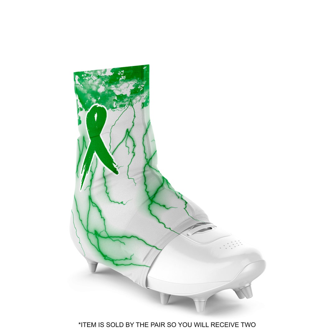 Green Ribbon Lightning Cleat Covers, Mitochondrial Disease Awareness ...