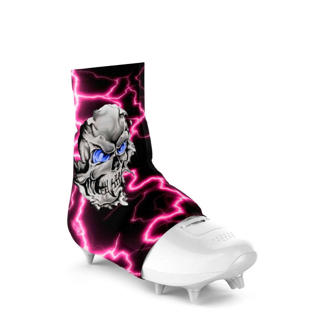 Pink Lightning Cleat Covers, Breast Cancer Awareness Spats, Custom ...