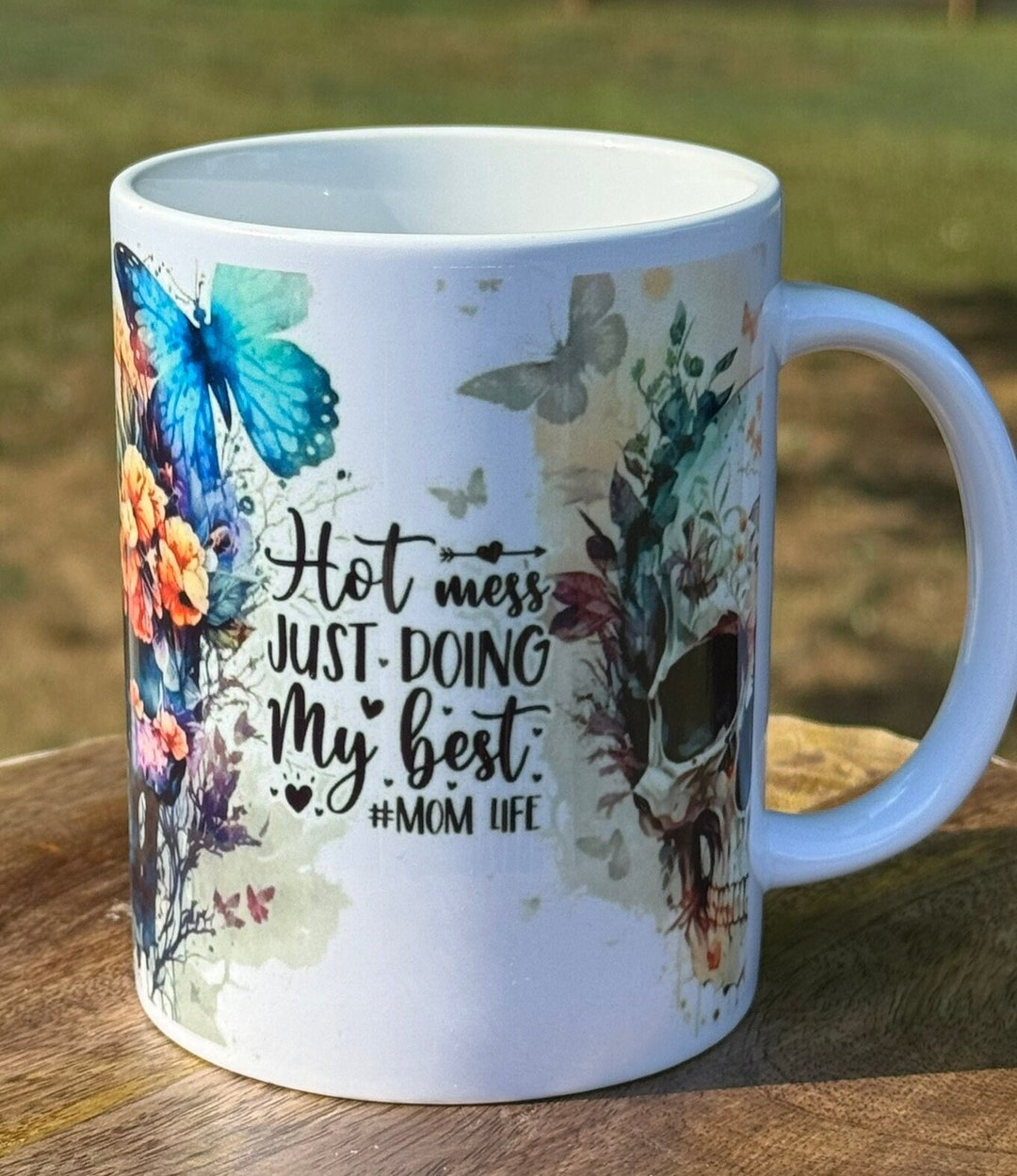 15 Oz Ceramic Coffee Mug Hot Mess/mom Life Design - Etsy