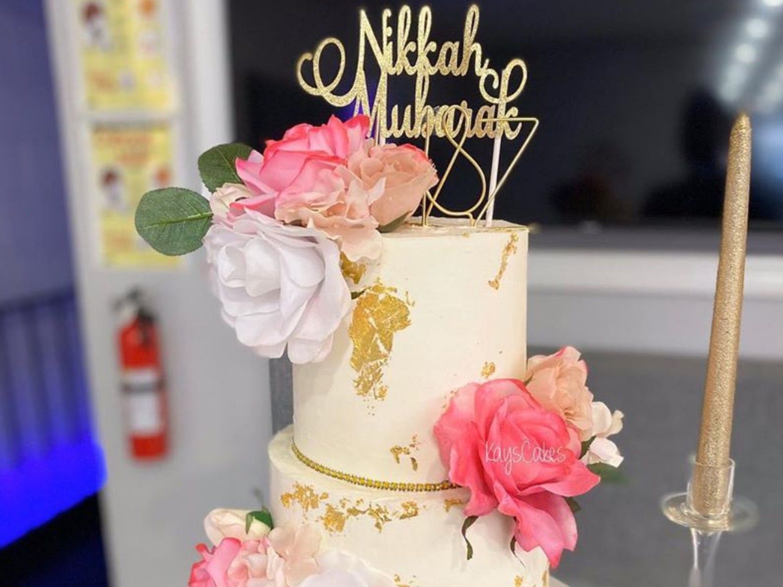 Nikkah Mubarak Cake Topper for Muslim Wedding Glitter Card - Etsy