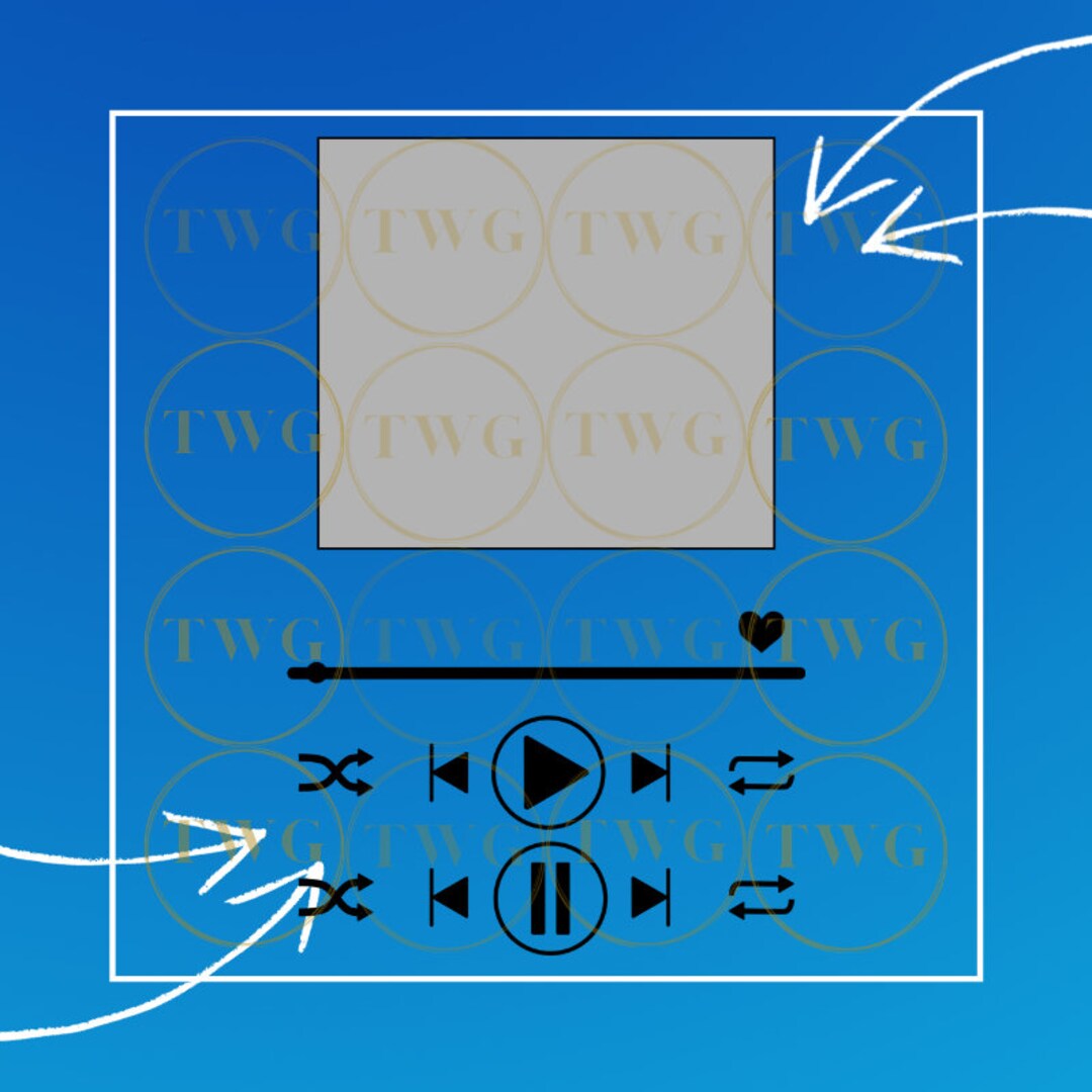 Song SVG Template, Custom Song Acrylic Art Svg, Music Player Svg, Glass ...