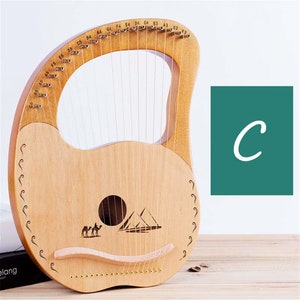 19 String Lyre, Mahogany Lyre, Wooden Stringed Instruments for ...