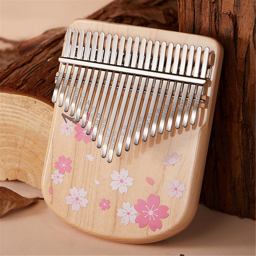 17/21-key Thumb Piano With Cherry, Portable Musical Instrument, Kalimba ...