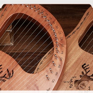 19 Strings Lyre Harp, Handmade Lyre Harp, Easy-to-learn String ...