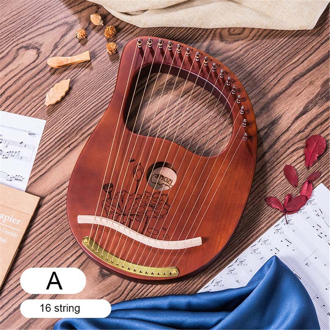 16 String Lotus Box Type Lyre Portable Musical Instrument - Etsy