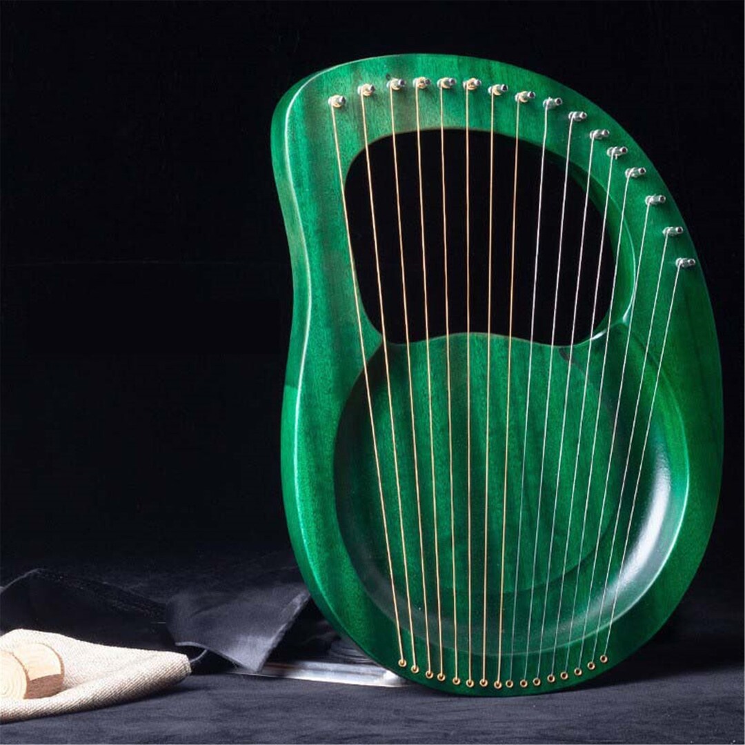 16-string Small Harp for Beginners, Classical Lyre Instruments, Wooden ...