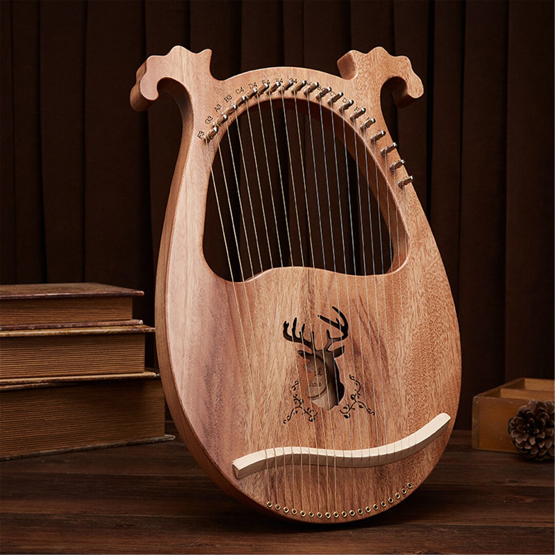 19 Strings Lyre Harp, Handmade Lyre Harp, Easy-to-learn String ...