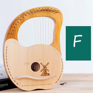 19 String Lyre, Mahogany Lyre, Wooden Stringed Instruments for ...