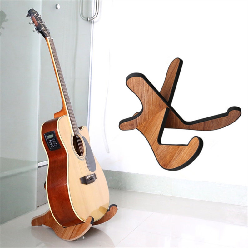 Wooden Guitar Stand Portable Guitar Stand for Acoustic - Etsy