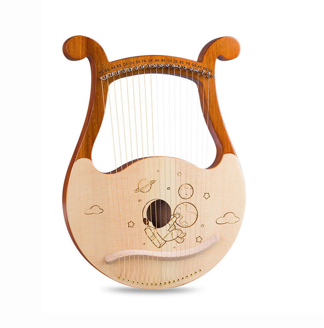19 String Wood Lyre Harp, 19 String Harp, Astronaut Harp, Lyre Harp ...