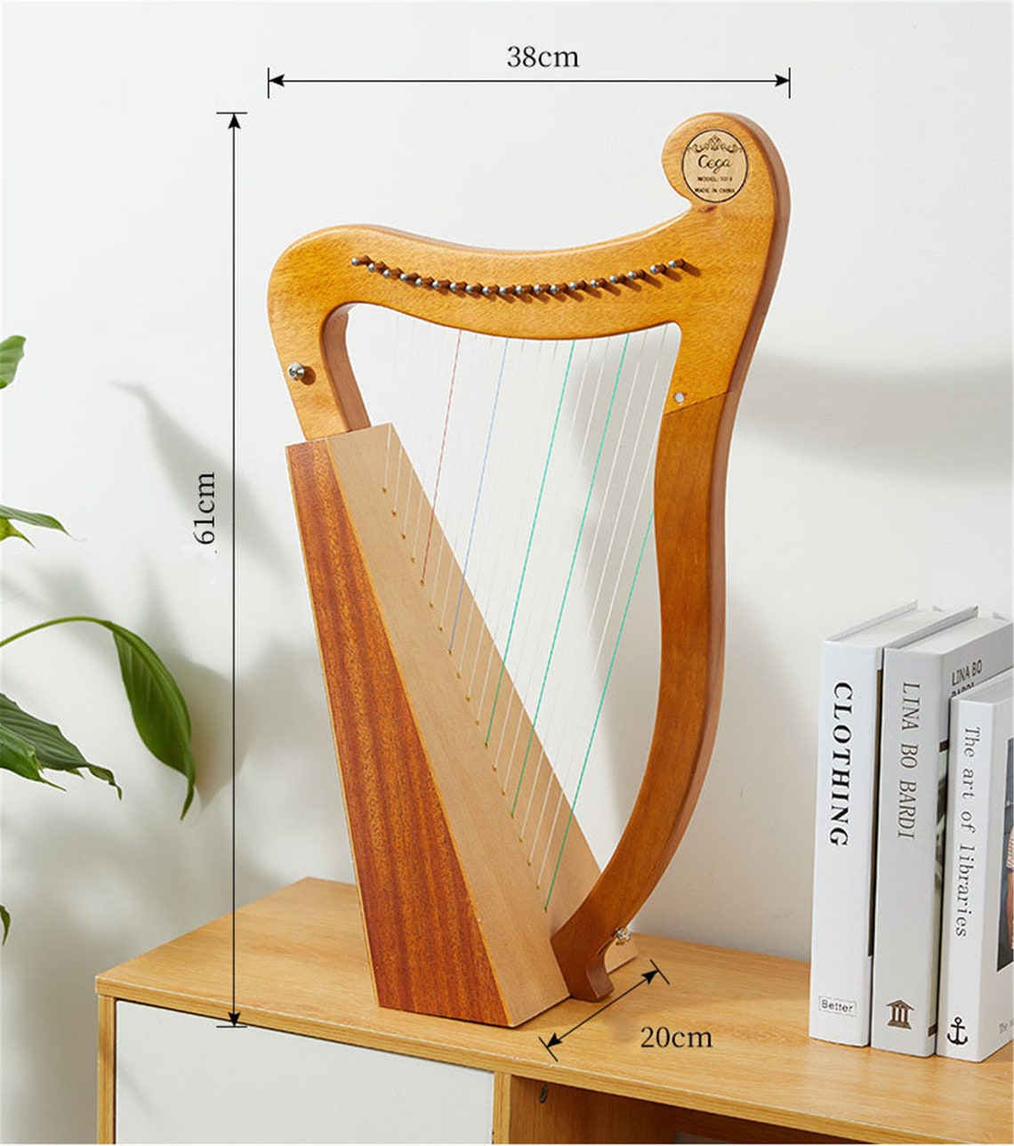 19 String harp Beginner Wood String Instrument Niche | Etsy