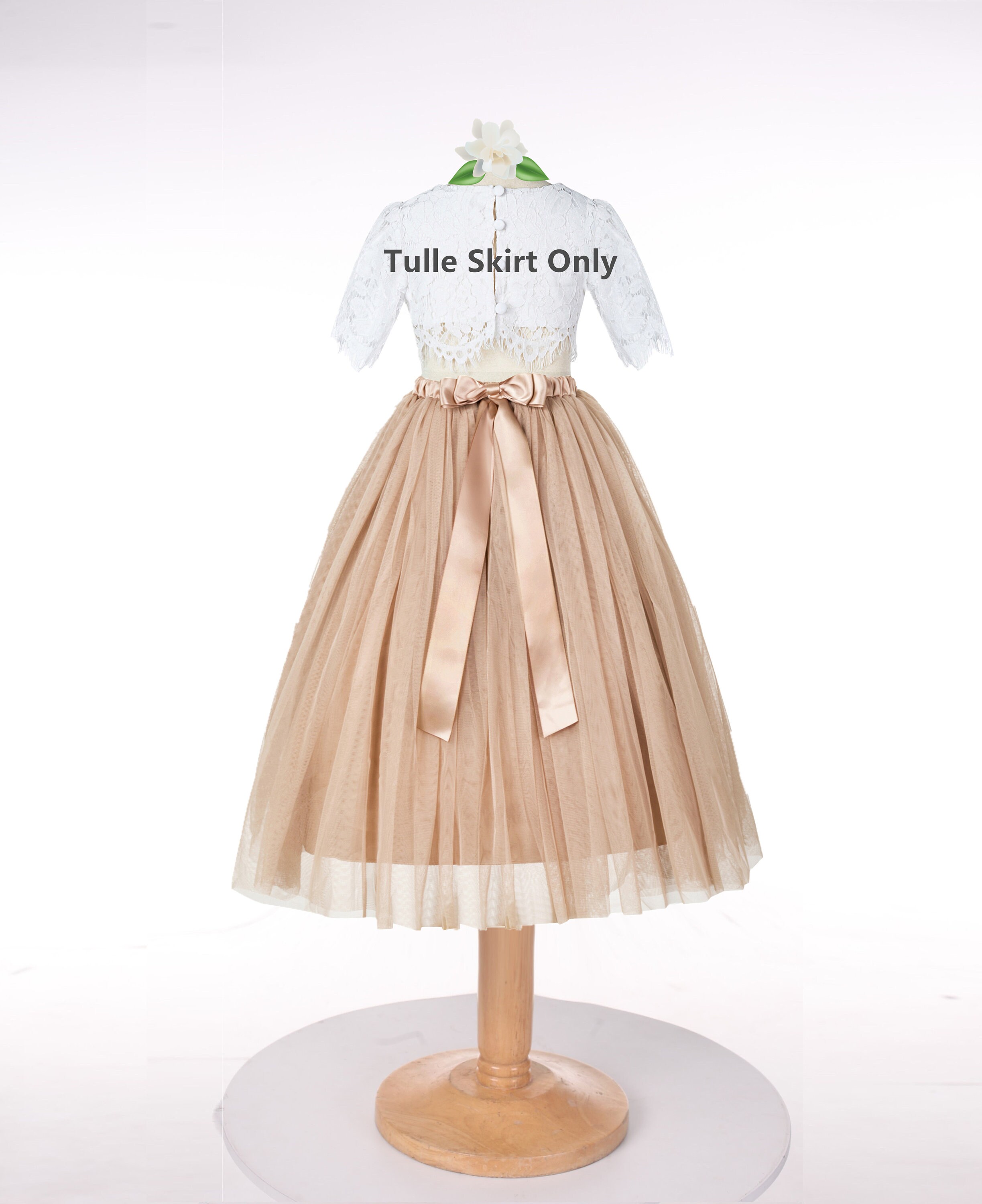 Girls Tulle Skirt With Ribbon Bow Tutu Skirts Romantic Twirl | Etsy