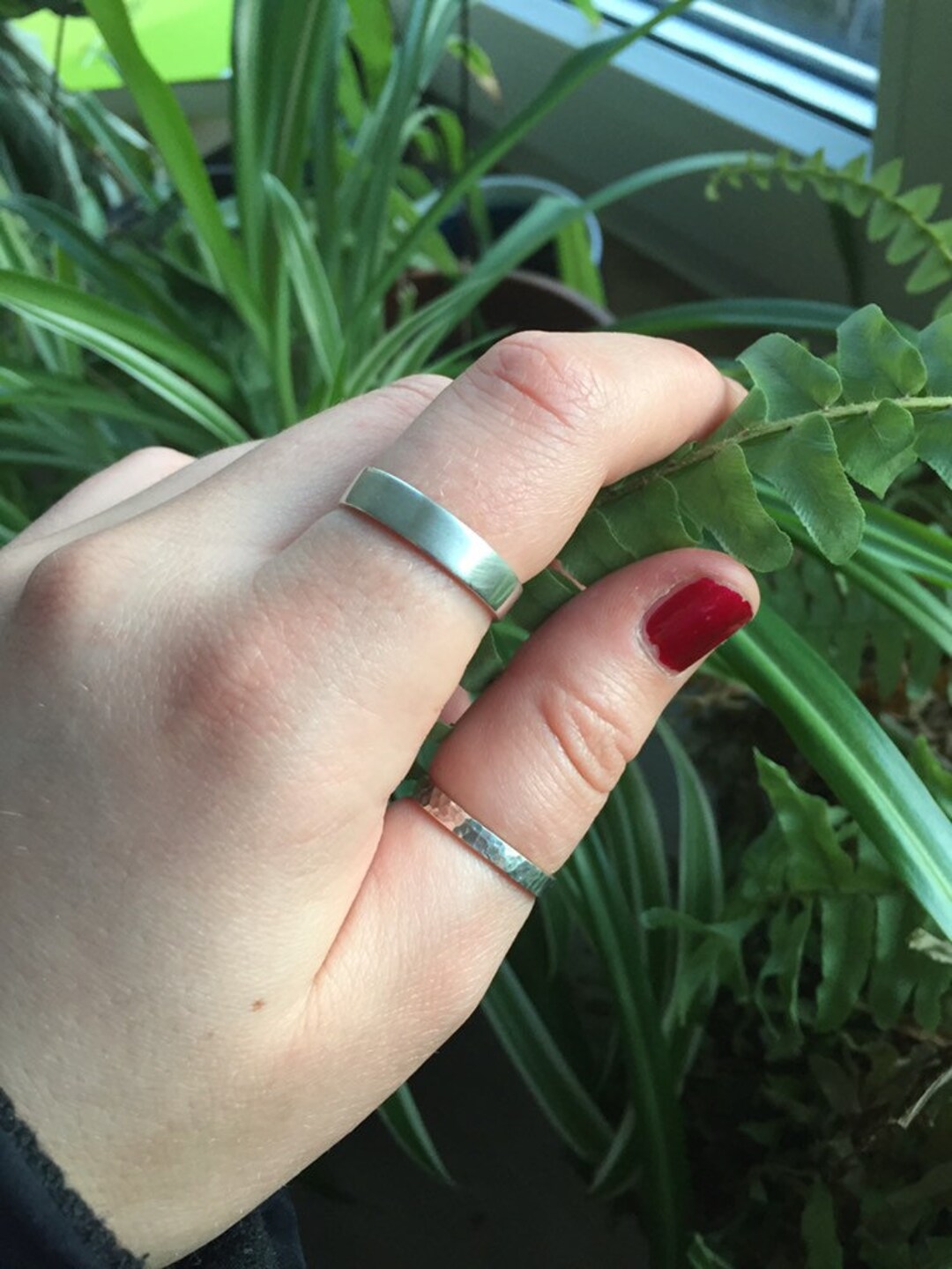 Bague Simple Élégante en Argent 935 Argent en taille 62 - Etsy France