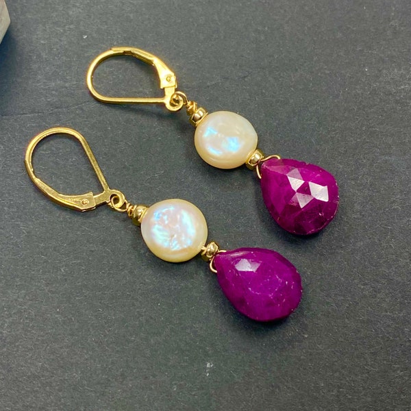 Ruby Earrings - Etsy