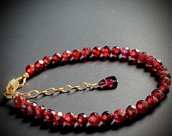 Red Stone Bracelet - Etsy
