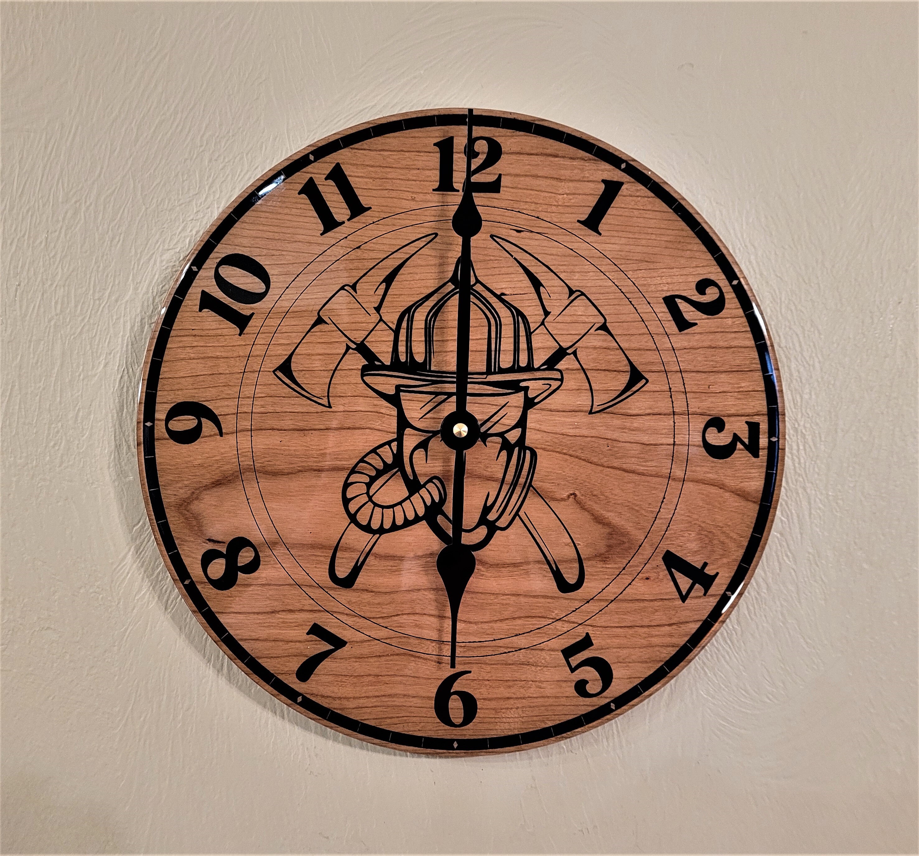 Home Décor Firefighter With HelmetAxes Clock Clocks Home & Living etna ...