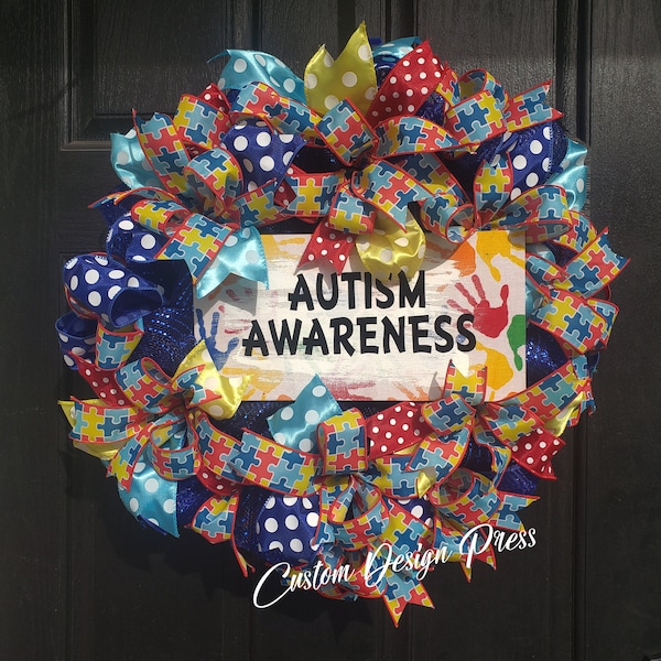 Autism Wreath - Etsy