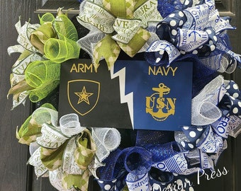 House Divided Flag With Army and Marine - Etsy