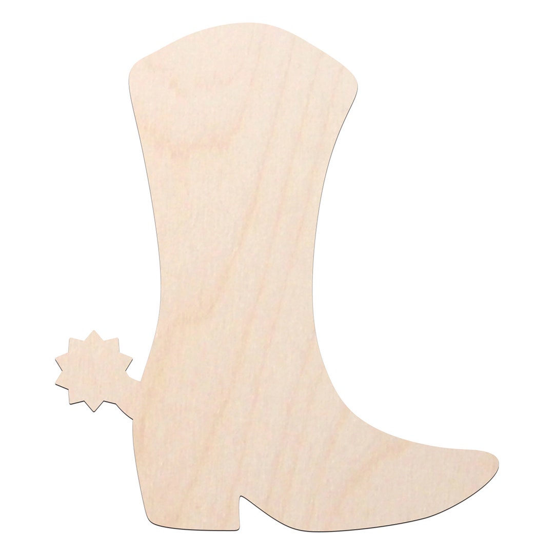 Unfinished Wooden Cowboy Boots Shape Craft - Etsy