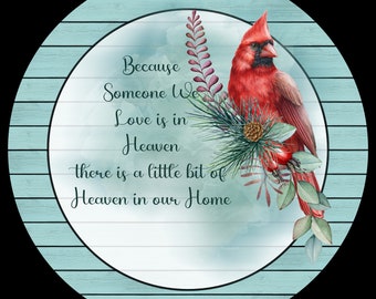 Cardinal Heaven Wreath Signs - Etsy