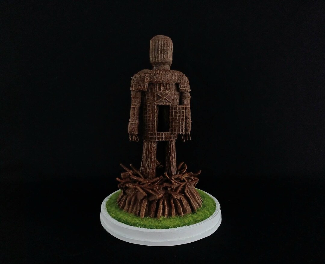 A Silhouette of Horror Wicker Man Inspired Mini Statue. Miniature Model ...